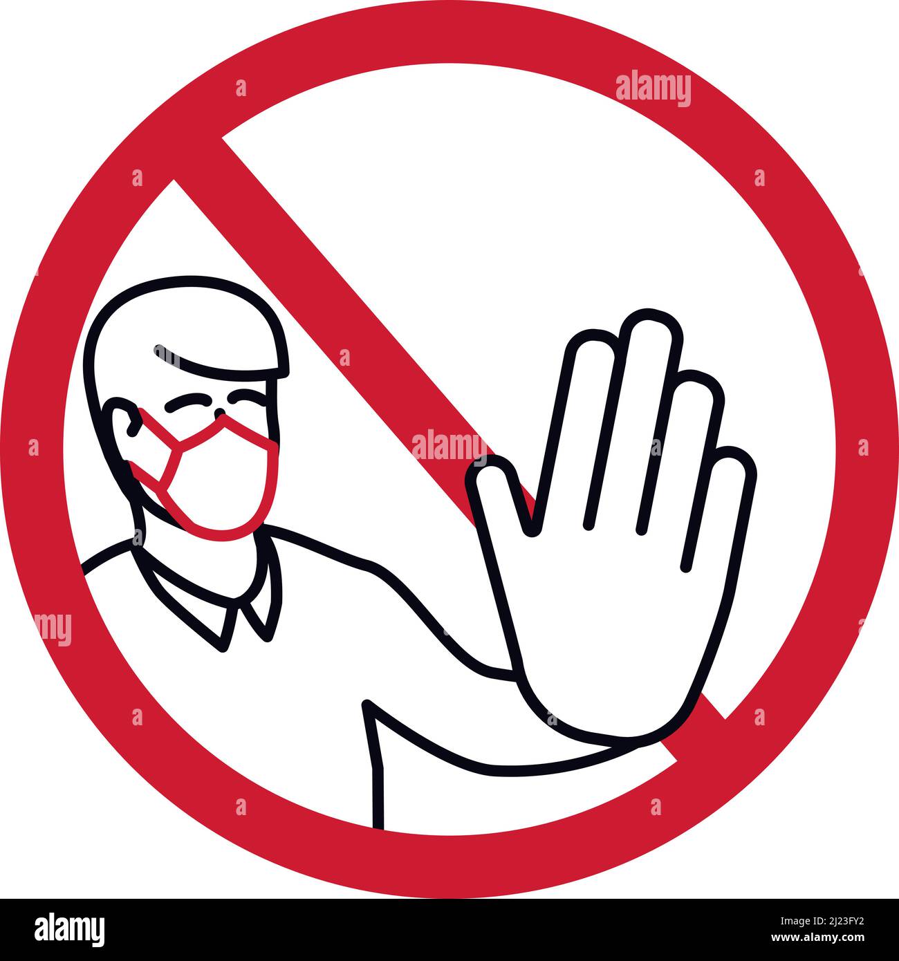 No Entry without protective face mask Sign Stock Vector Image & Art - Alamy