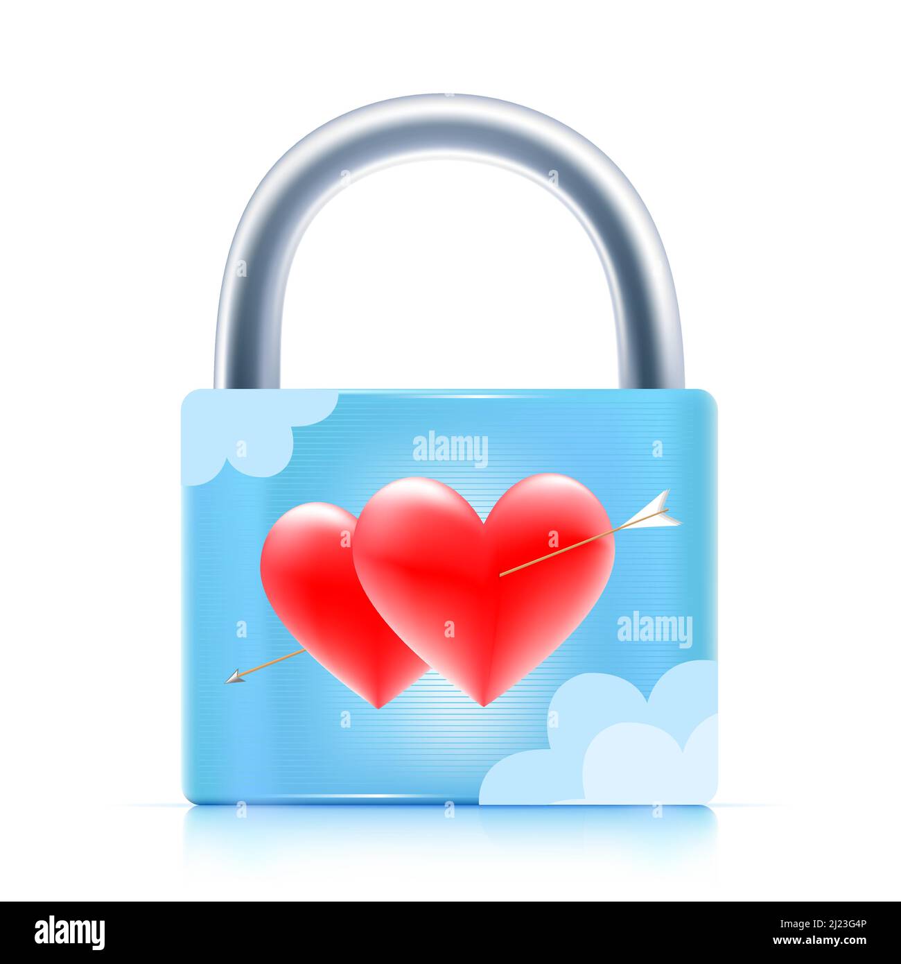 Padlock love vector illustration isolated on white background Stock ...