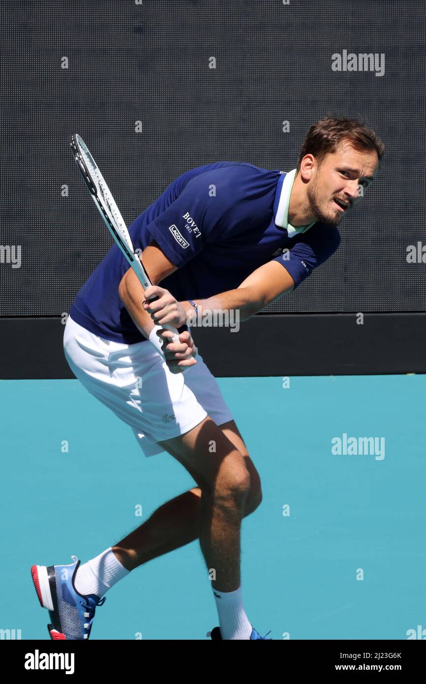 Miami Gardens, Florida, USA. 28th Mar, 2022. Daniil Medvedev on Day 8 ...