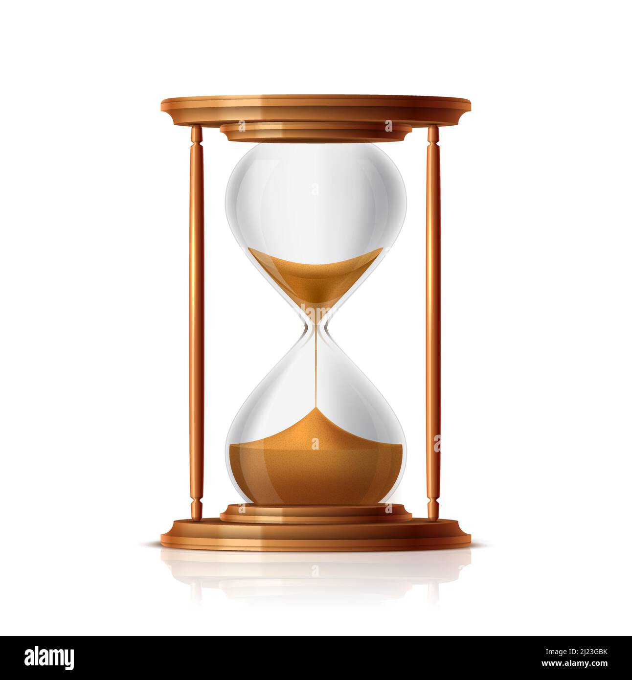 Hourglass vector illustration isolated on white background Stock Vector ...