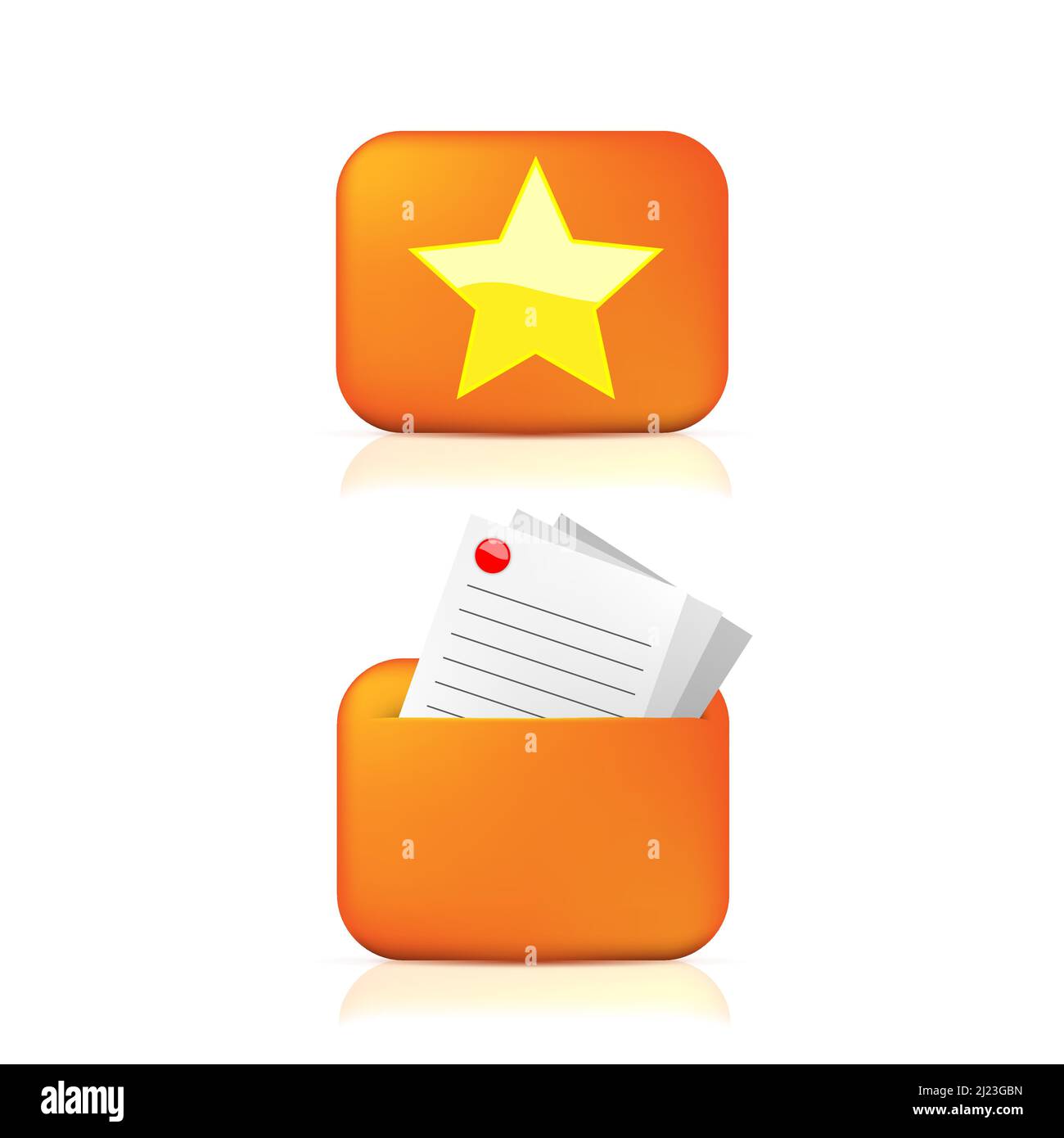 Icon folders documents and favorites vector illustration isolated on ...