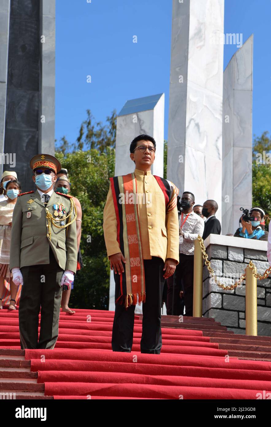 Antananarivo, Madagascar. 29th Mar, 2022. Malagasy President Andry ...