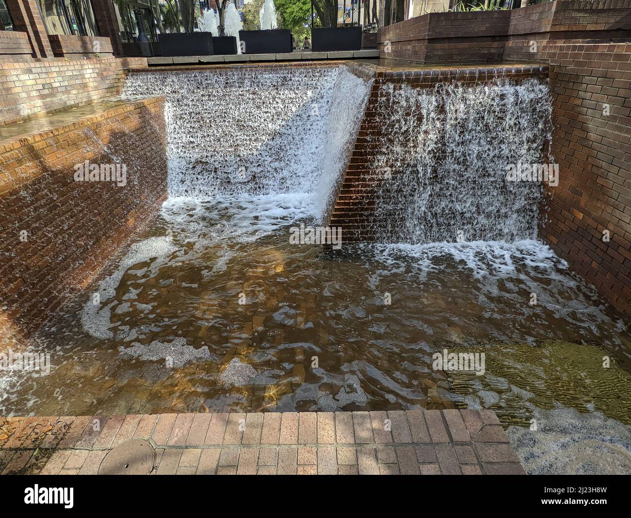The Urban waterfall in downtown Tampa FL in Florida Stock Photo - Alamy