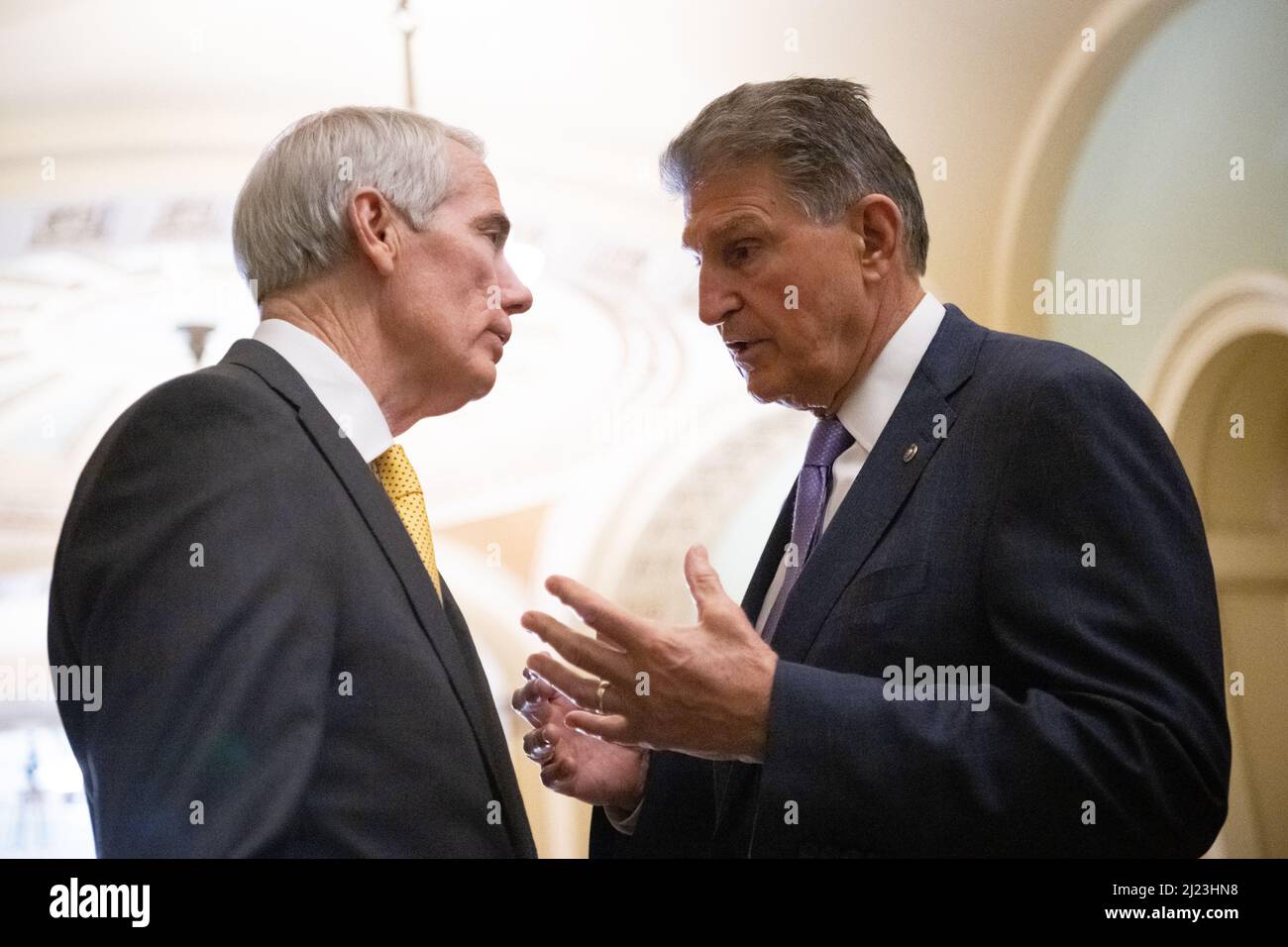 Washington, USA. 29th Mar, 2022. Senator Rob Portman (R-OH) and Senator ...