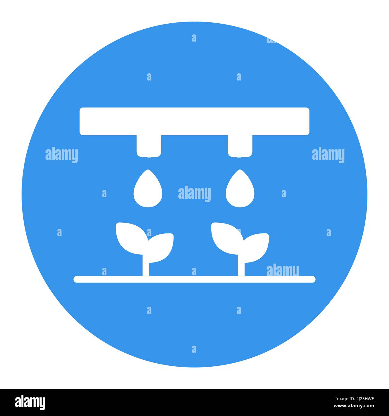 Drip irrigation system vector glyph icon. Agriculture sign. Graph ...