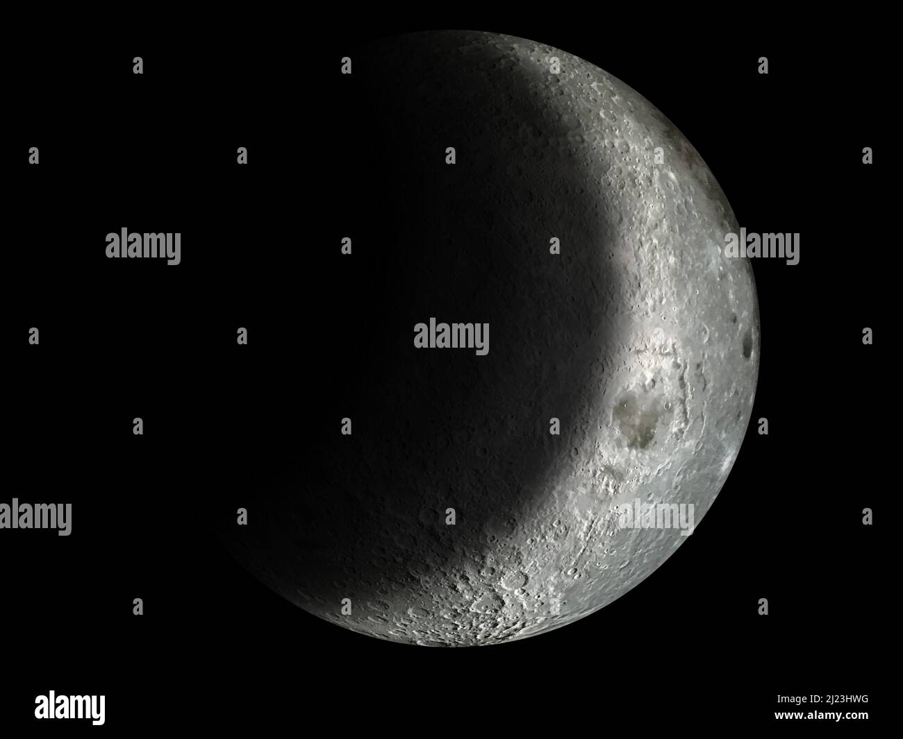 Waxing Crescent new moon Stock Photo - Alamy