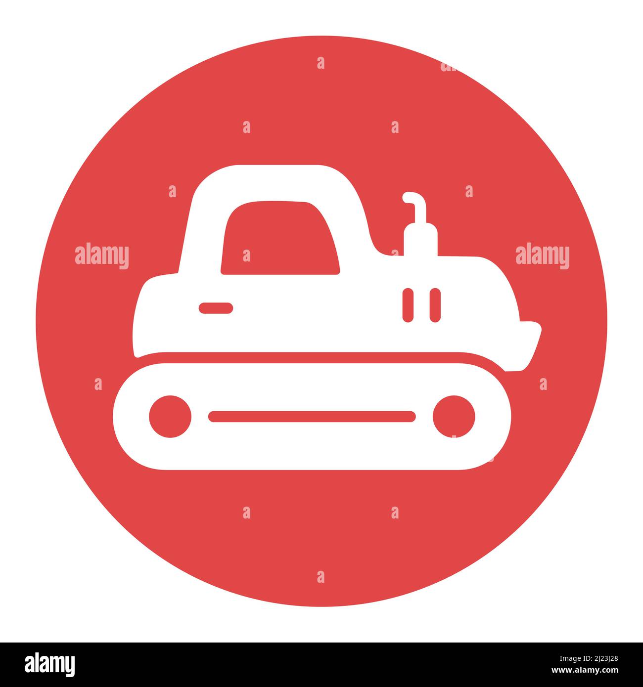 Tractor crawler flat glyph icon. Agriculture sign. Graph symbol for ...