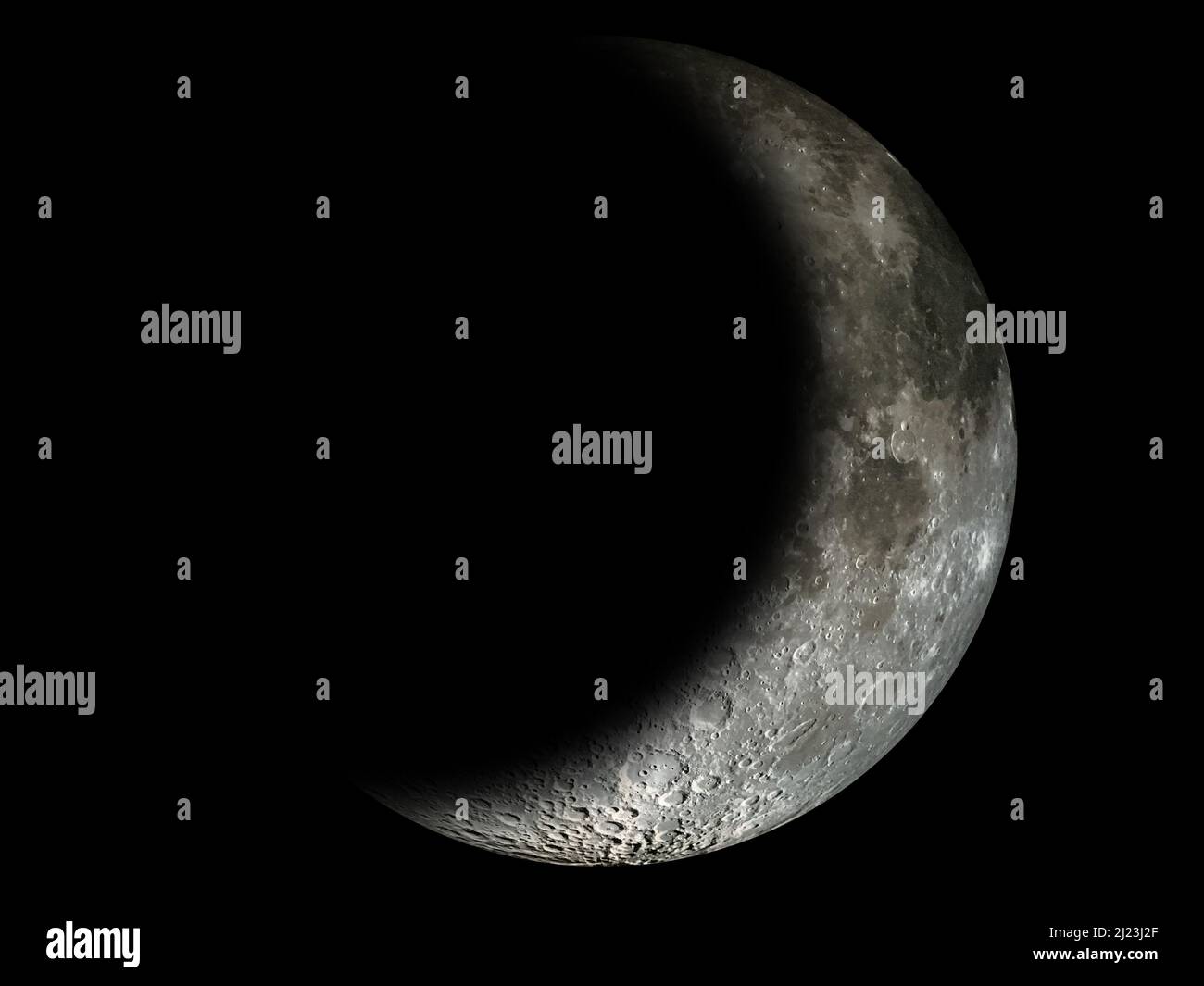 Waxing Crescent new moon Stock Photo - Alamy