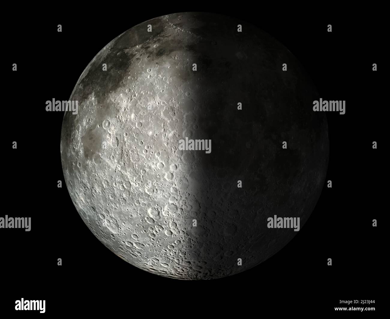 Super high quality super moon with extreme level of detail and clearly ...