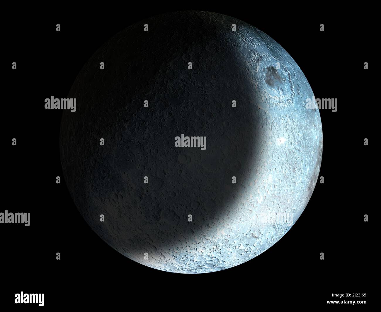 Waxing Crescent new moon Stock Photo - Alamy