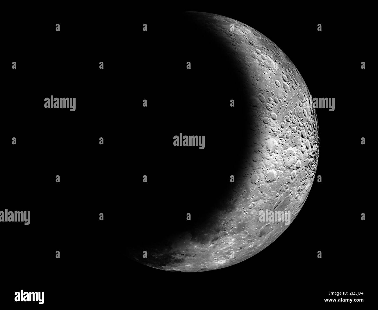 Waxing Crescent new moon Stock Photo - Alamy
