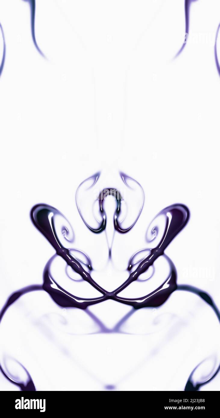 Computer generated artificial fluid-art ink blot Stock Photo - Alamy