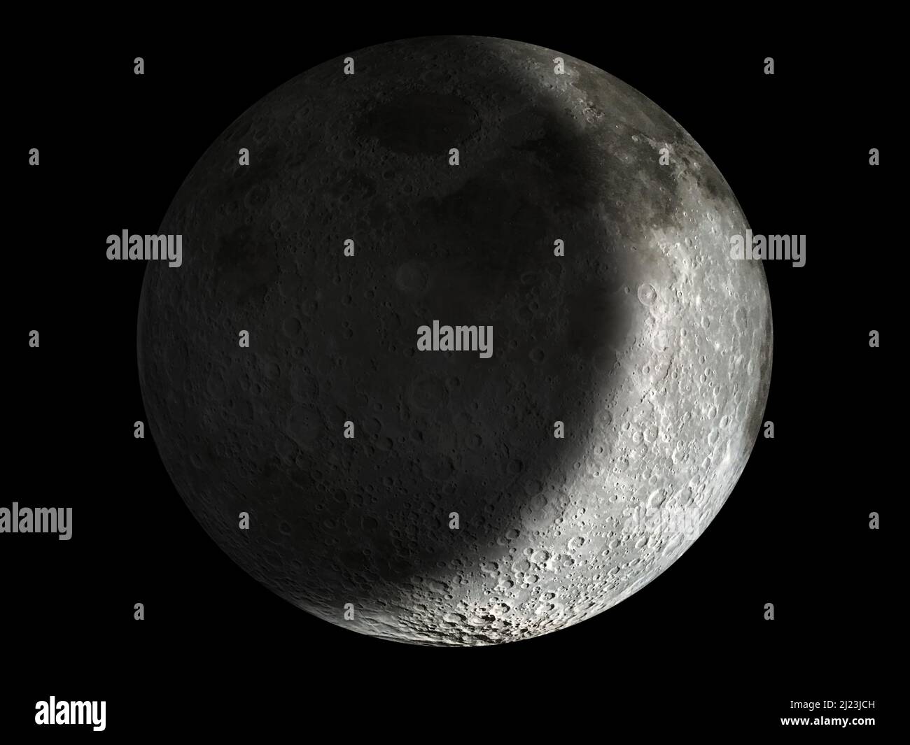 Waxing Crescent new moon Stock Photo - Alamy