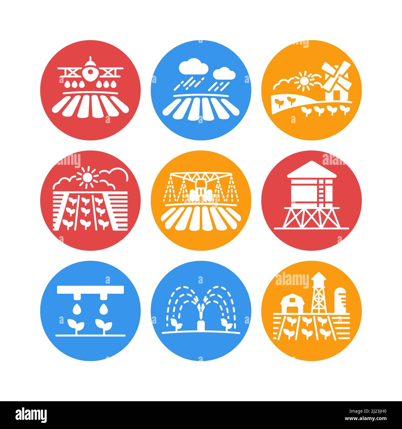 Farm Field vector glyph icon. Agriculture irrigation sign. Graph symbol ...