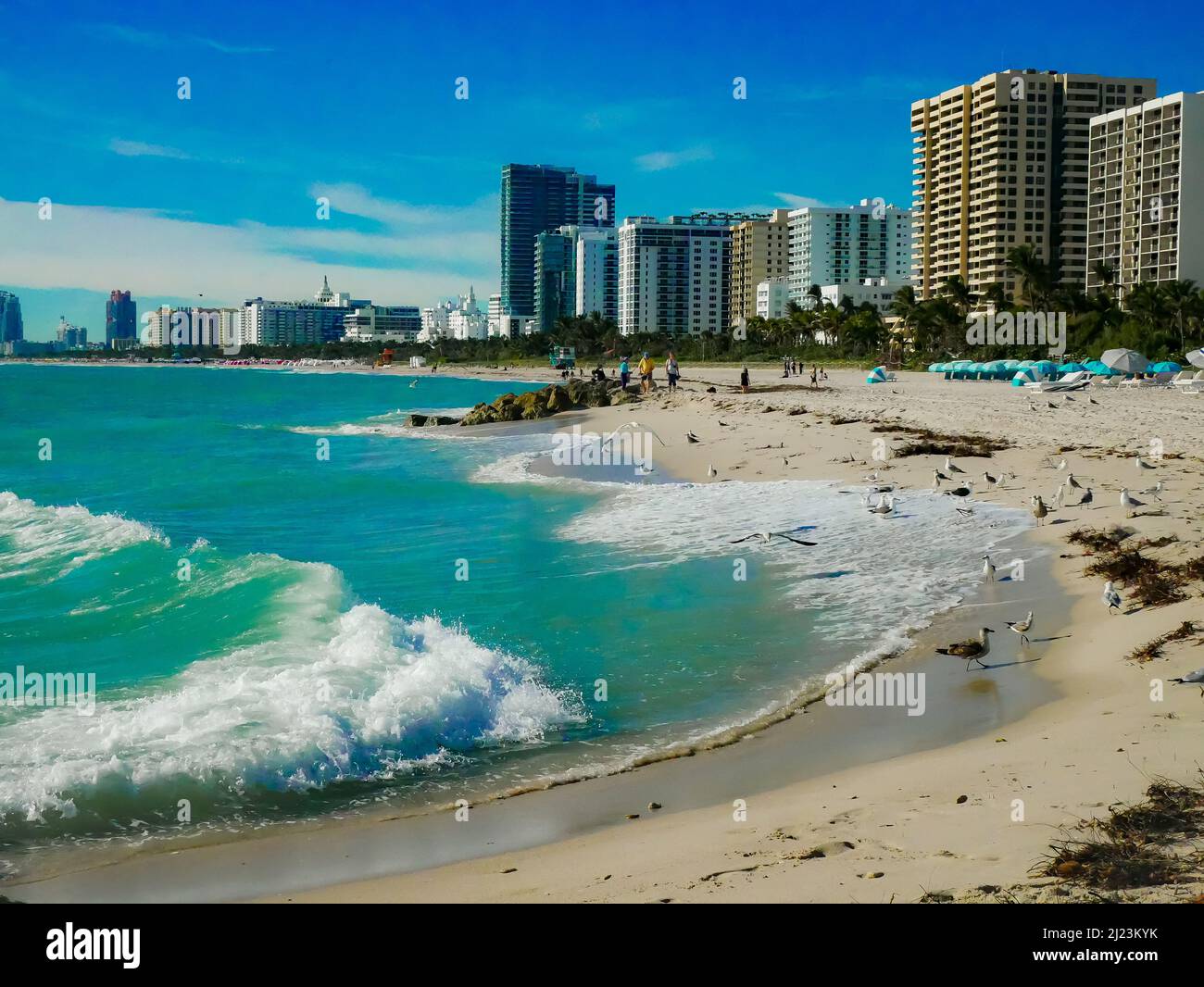 An aerial view of the South Beach Skyline Miami Florida Stock Photo - Alamy