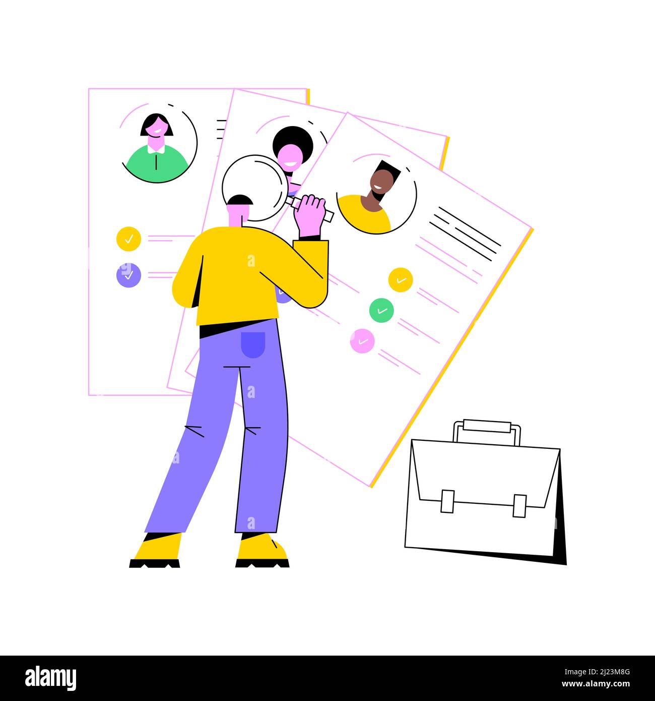 Wanted employees abstract concept vector illustration. Vacant job ...