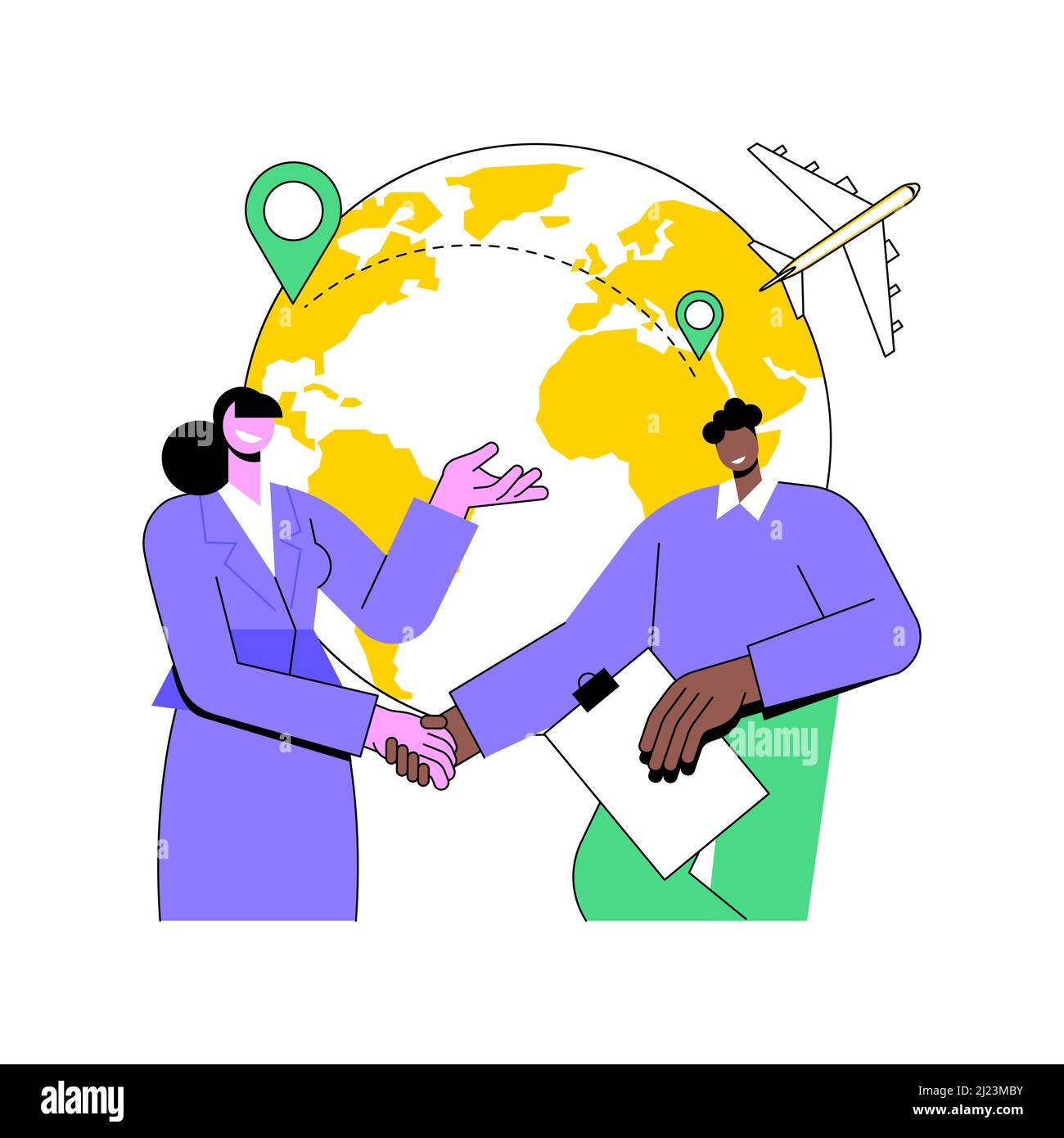 Expat workers Stock Vector Images - Alamy