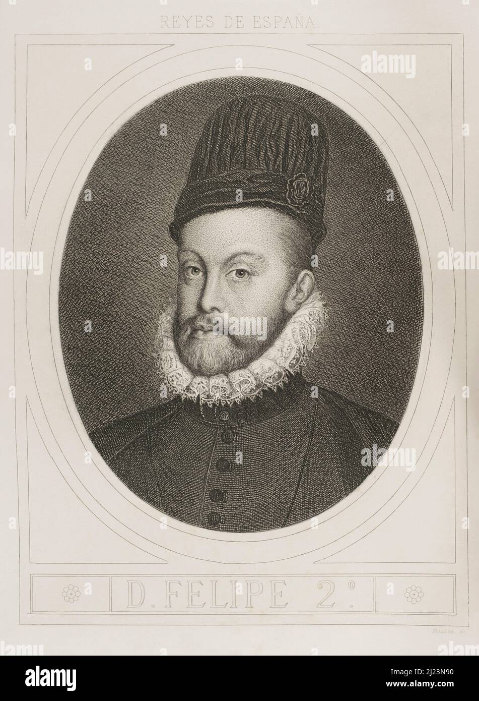 Philip II (1527-1598). King of Spain (1556-1598). Son of Emperor ...