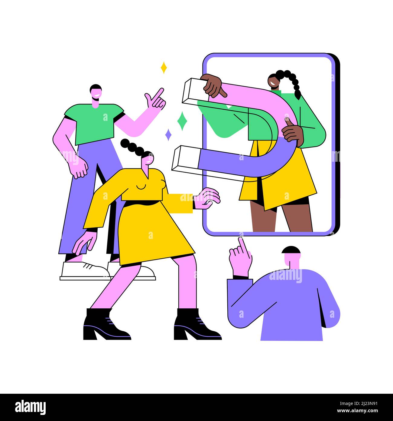 Word of mouth marketing abstract concept vector illustration. Word of ...