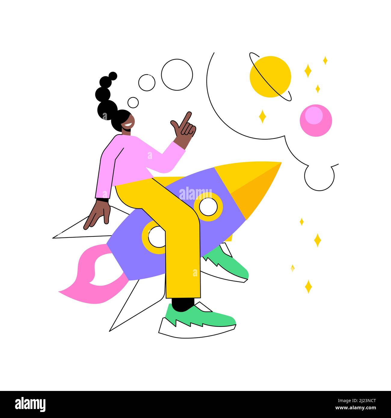 Imagination abstract concept vector illustration. Human imagination ...