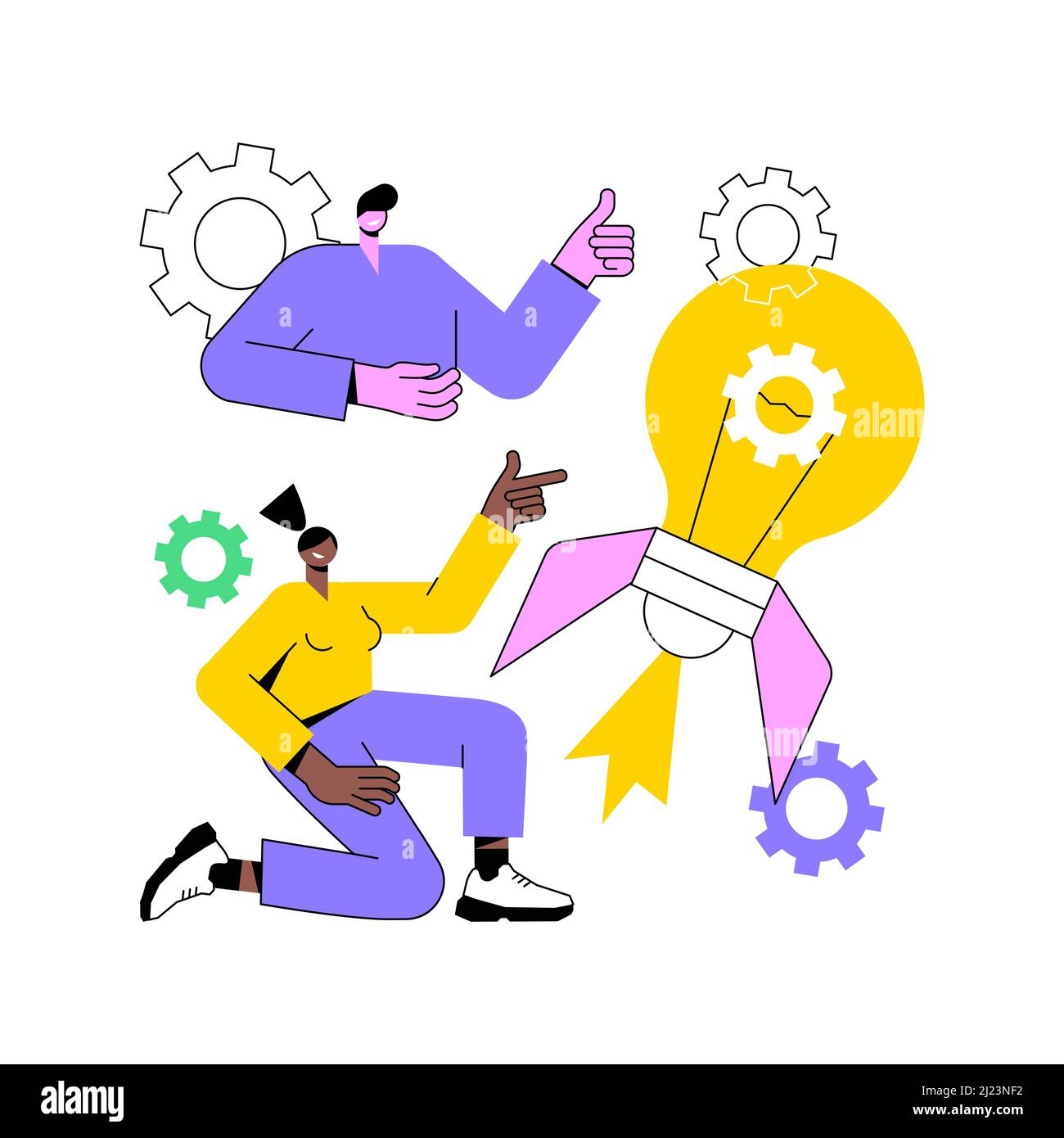 New idea generation abstract concept vector illustration. Business ...