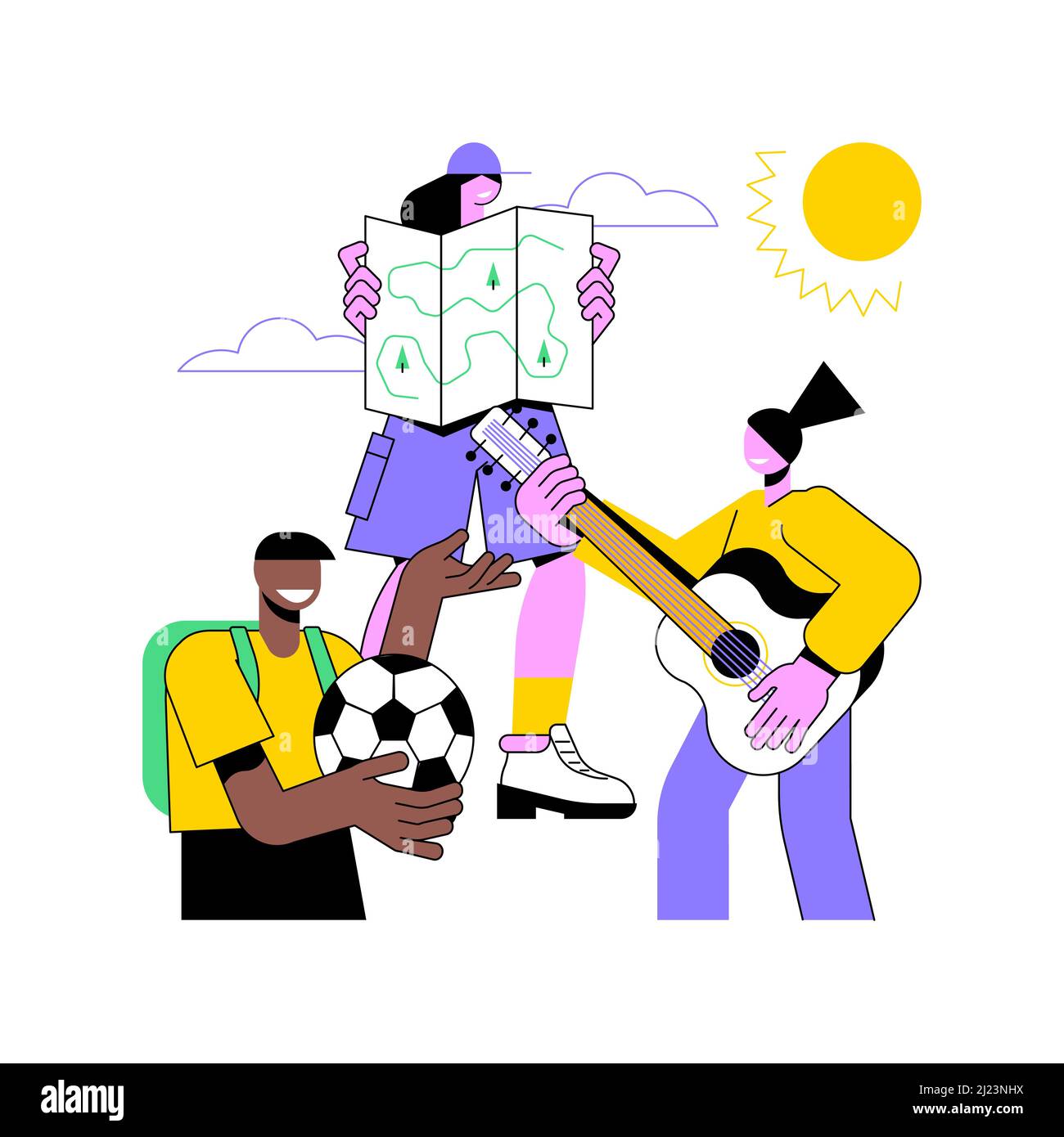 Summer camp for kids abstract concept vector illustration ...