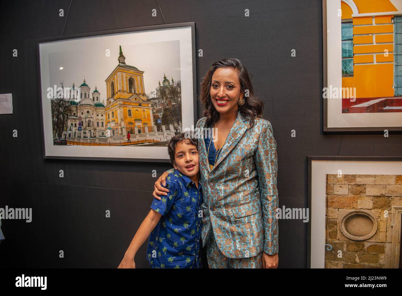 Travelling Photographer Avantika Meattle with her child seen during a ...