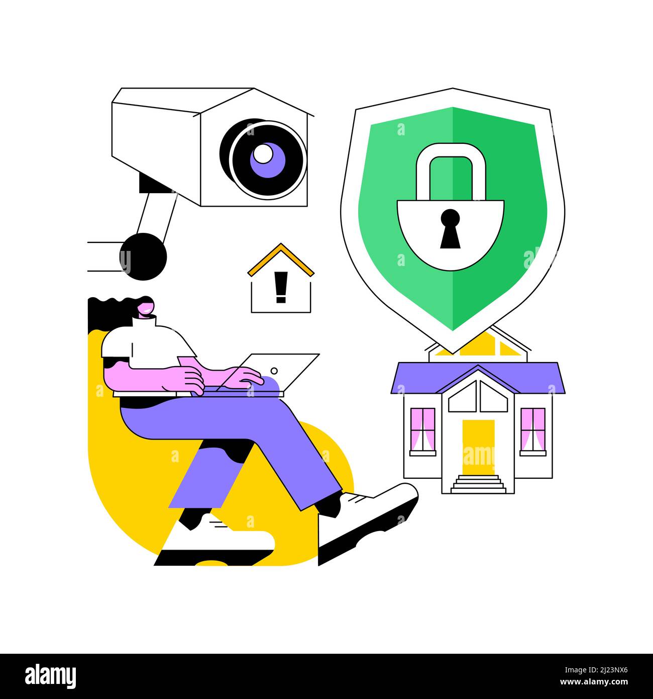 Video surveillance abstract concept vector illustration. Security ...