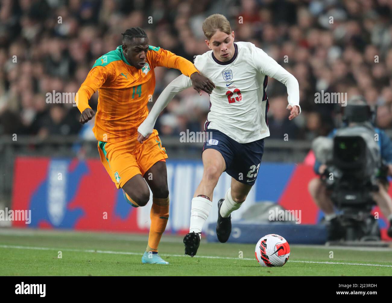 HASSANE KAMARA, EMILE SMITH ROWE, ENGLAND V IVORY COAST, 2022 Stock ...