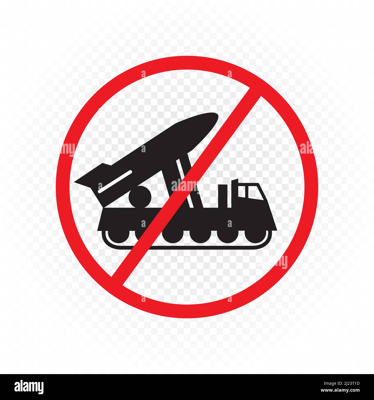forbidden to use ballistic missiles war sign symbol Stock Vector Image ...