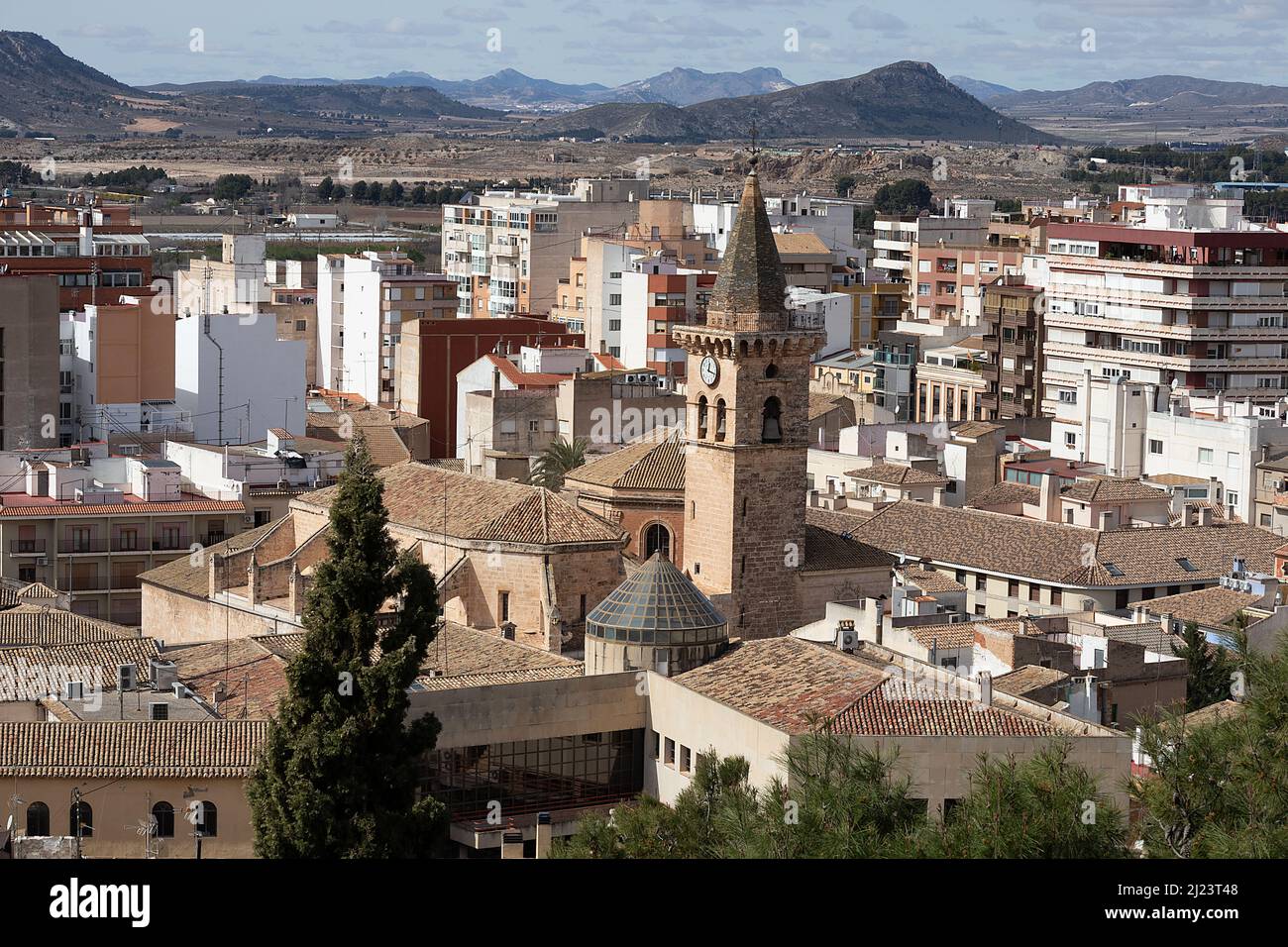 panoramic view from the castle of Villena, Alicante, Spain Stock Photo ...