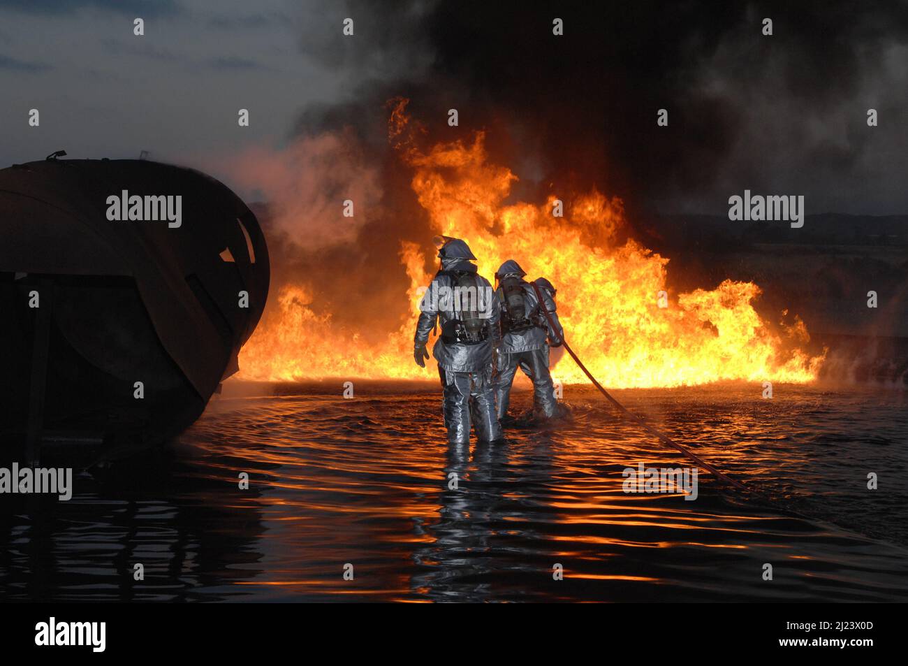 United States Marine Corps ARFF practice their skills aboard MCAS ...