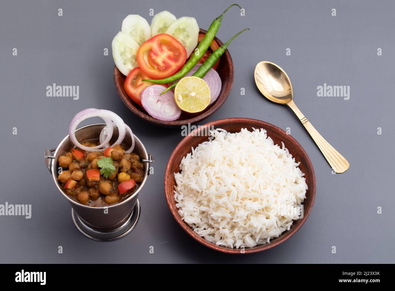Spicy chole chawal hi-res stock photography and images - Alamy