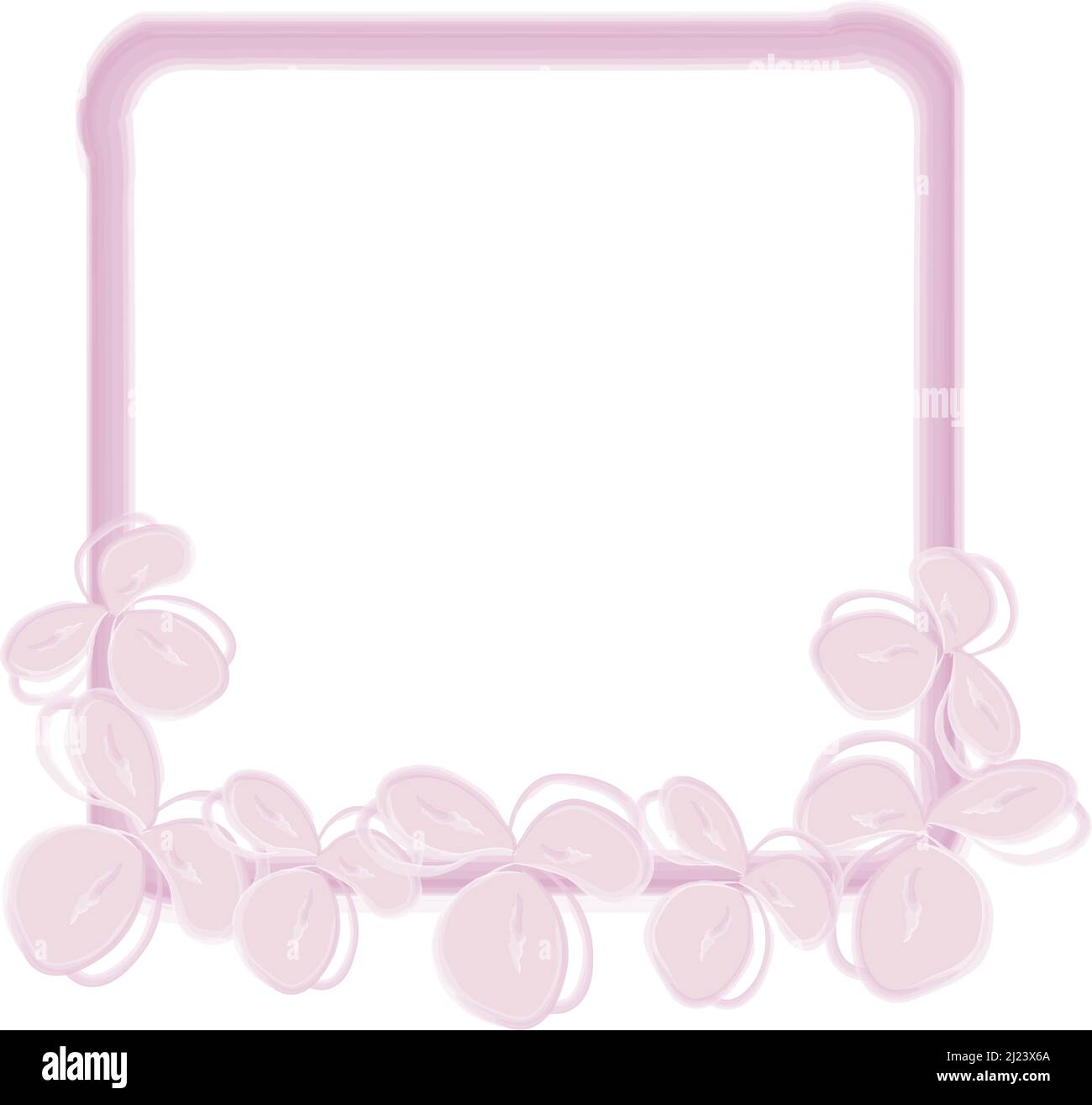 Frame template in soft pink color with watercolor flowers. Great for ...
