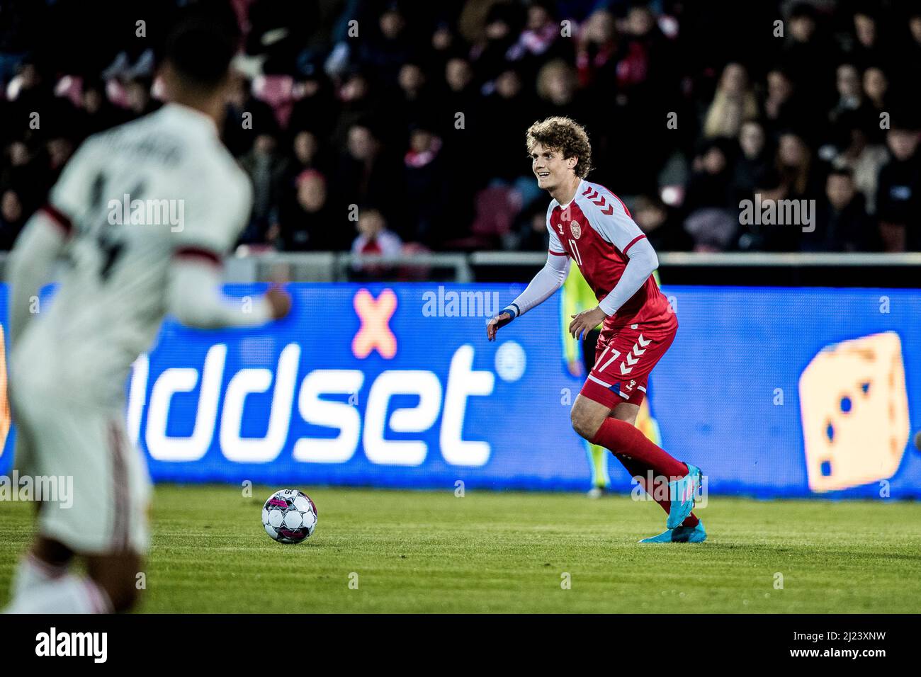 Herning, Denmark. 29th Mar, 2022. Nicolas Madsen (17) of Denmark seen ...