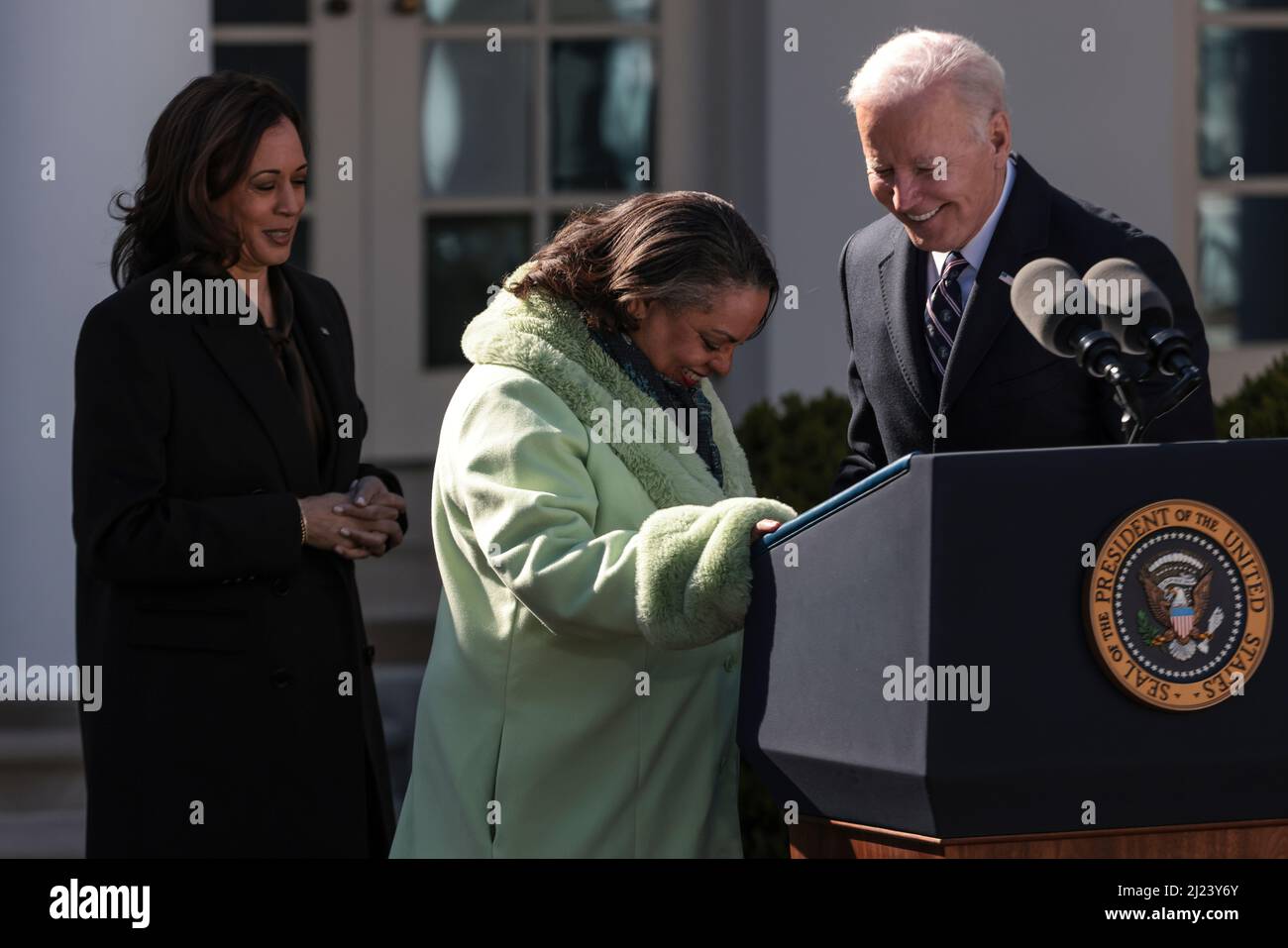 Michelle Duster the great-granddaughter of Ida B. Wells speaks after ...
