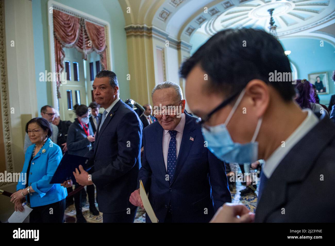 United States Senator Mazie Hirono (Democrat of Hawaii), left, United ...