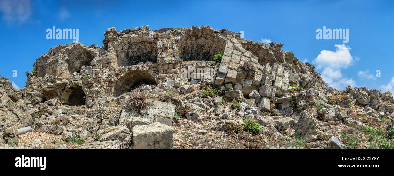 Side ancient city ruins in Antalya province of Turkey Stock Photo - Alamy