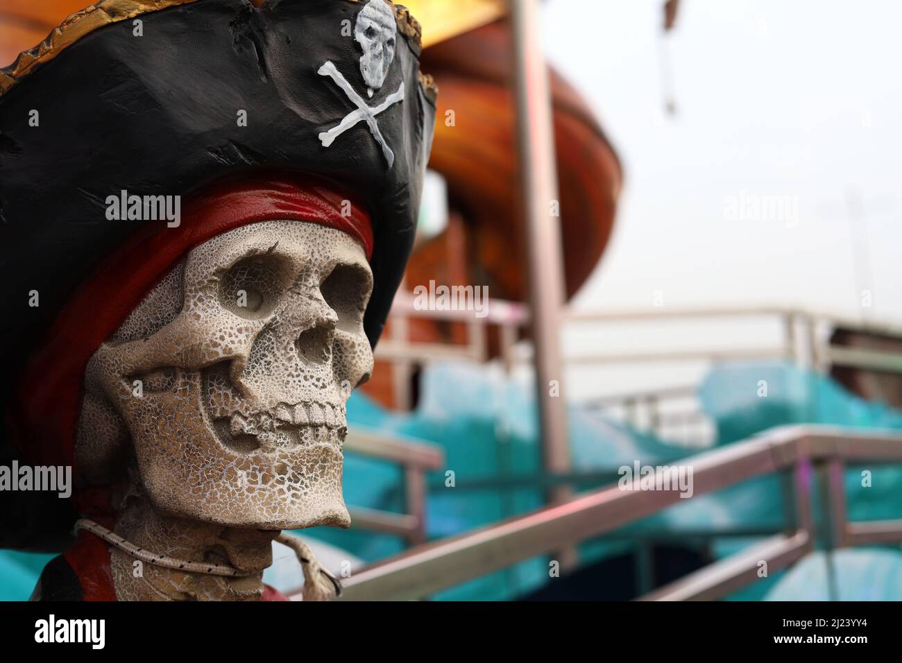 Spooky Mysterious Caribbean Head Sea Pirate Captain Stock Photo - Alamy