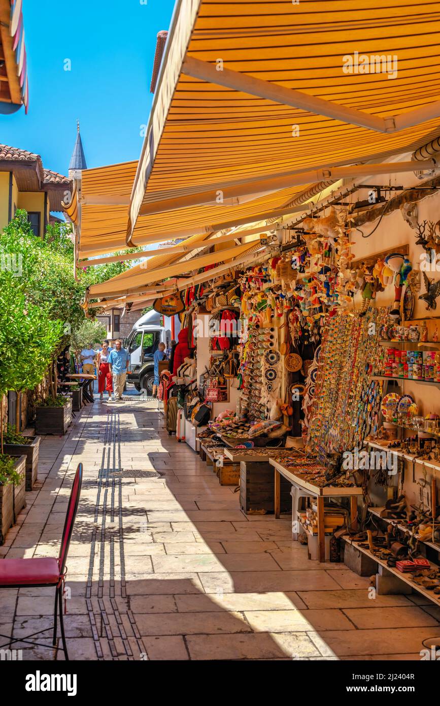 Streets of the Antalya old town in Turkey Stock Photo - Alamy