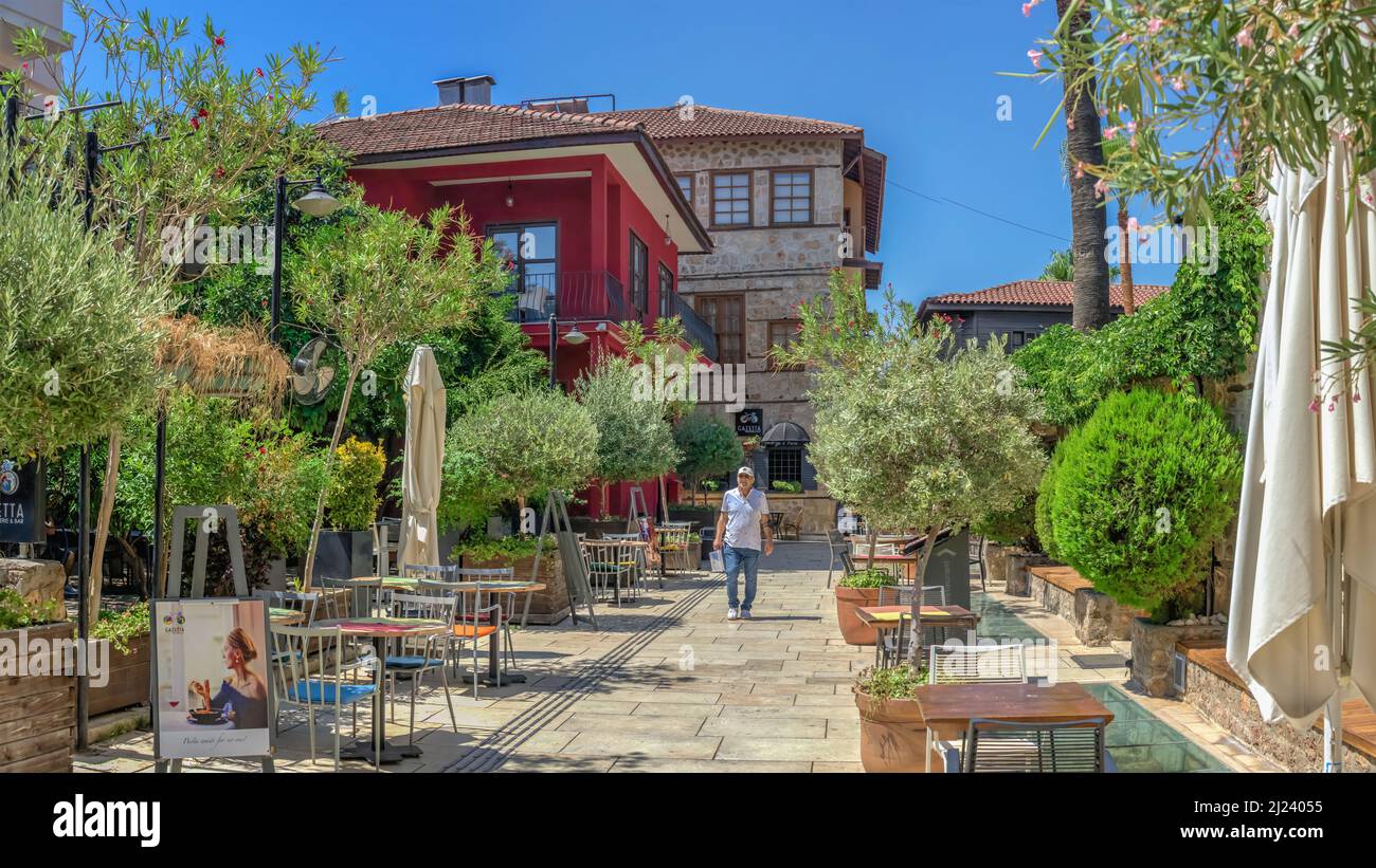 Streets of the Antalya old town in Turkey Stock Photo - Alamy