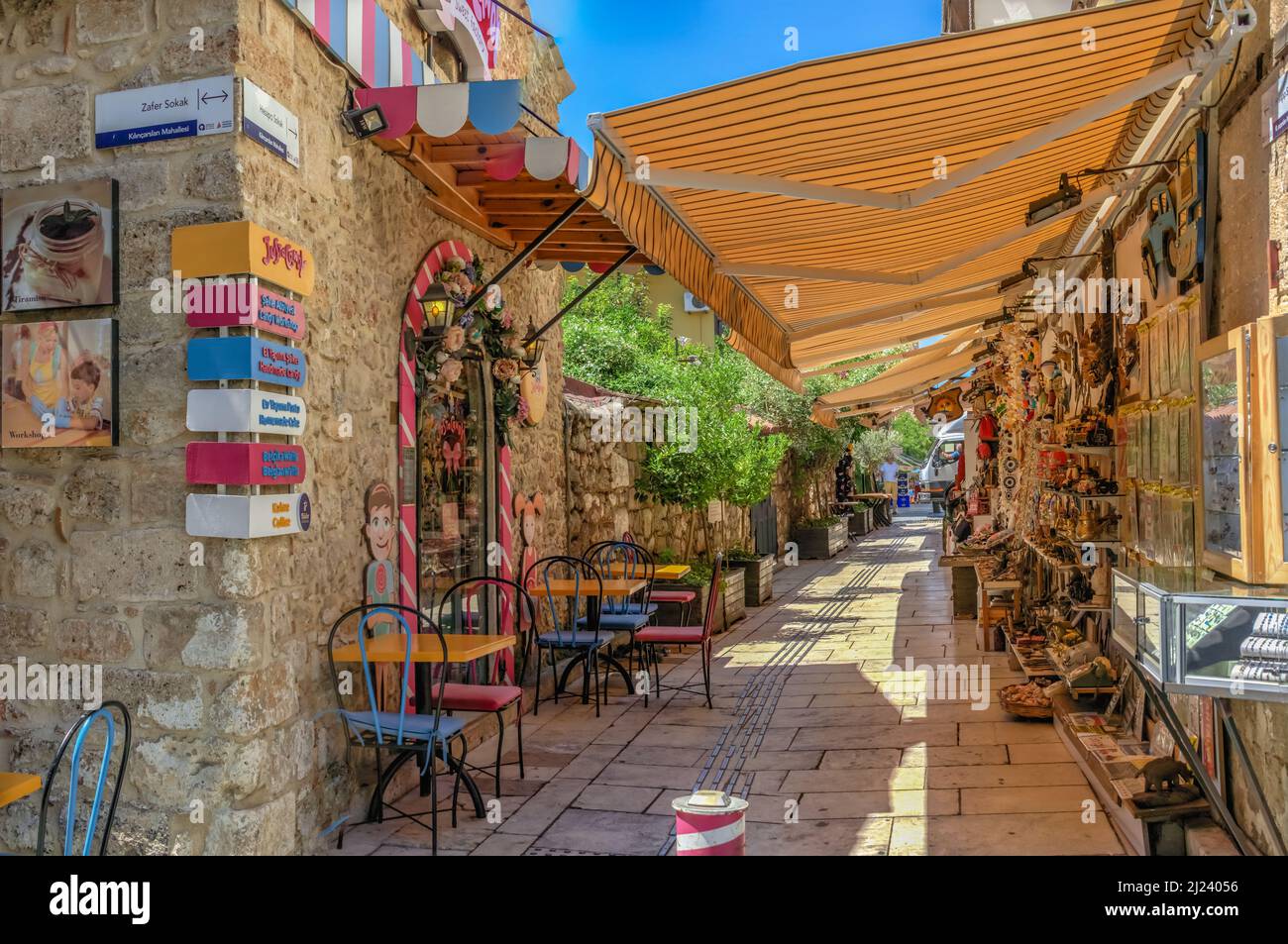 Streets of the Antalya old town in Turkey Stock Photo - Alamy