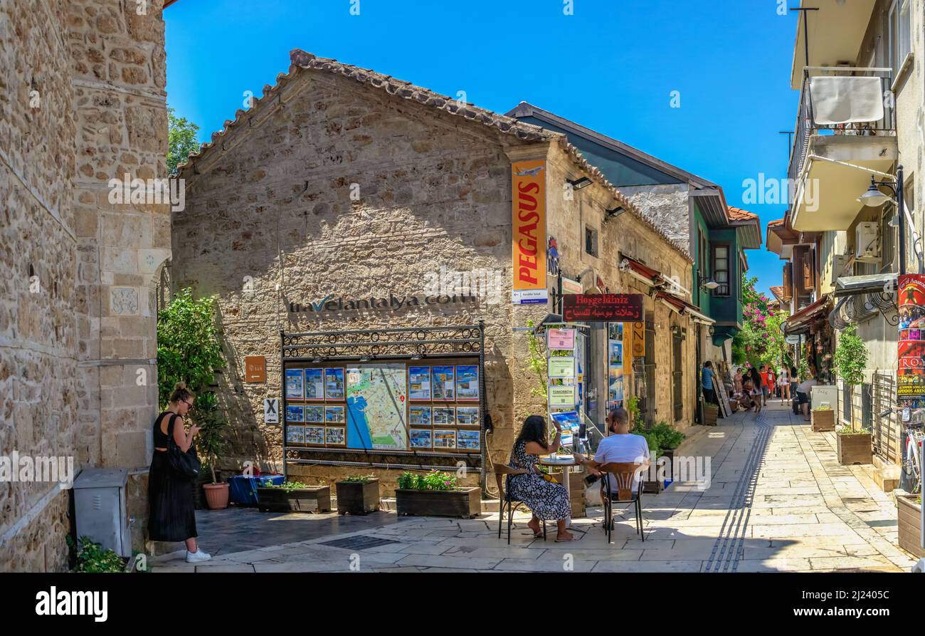 Streets of the Antalya old town in Turkey Stock Photo - Alamy