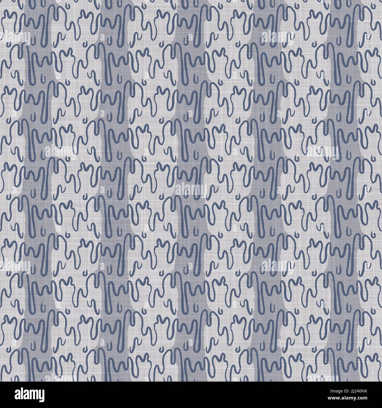 French blue irregular mottled linen seamless pattern. Tonal country ...