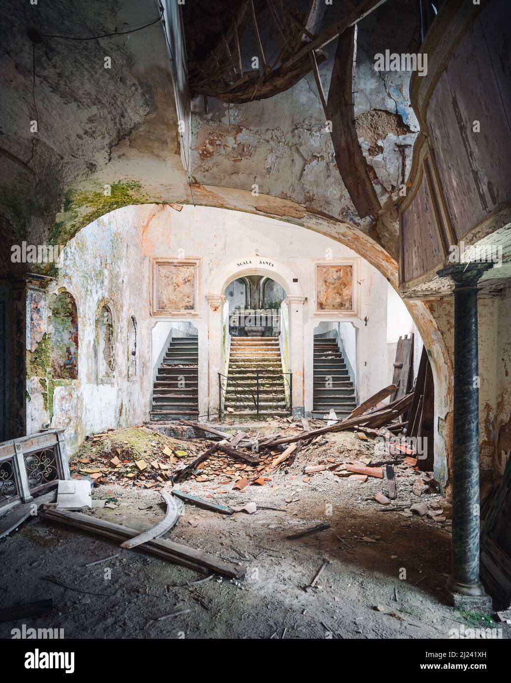 Abandoned Church Building in Decay in Italy Stock Photo - Alamy