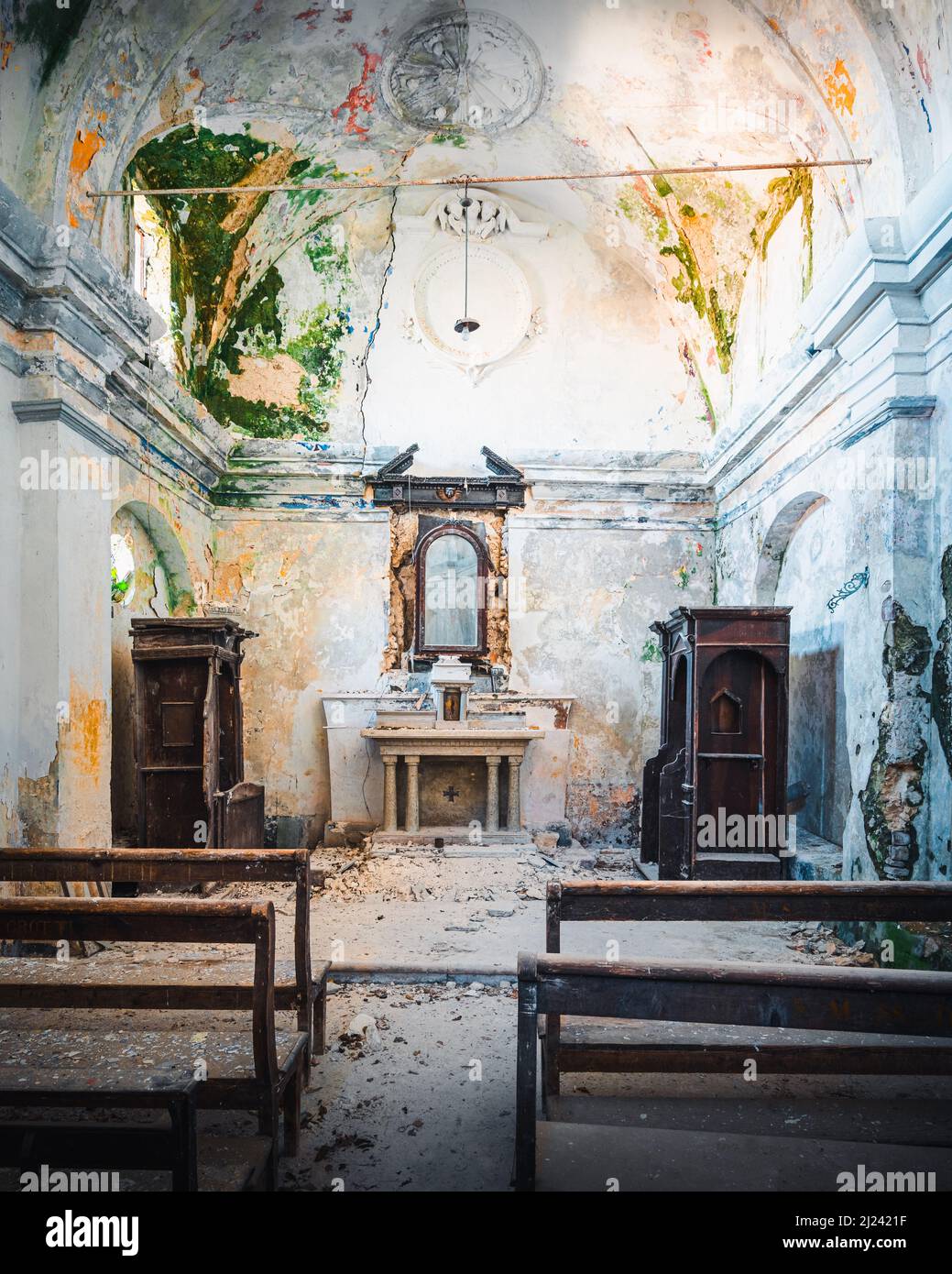 Abandoned Church Building in Decay in Italy Stock Photo - Alamy