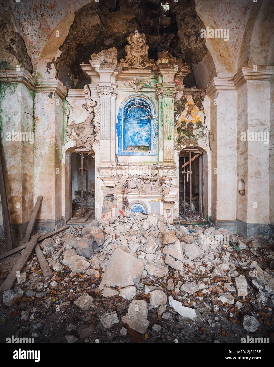 Abandoned Church Building in Decay in Italy Stock Photo - Alamy