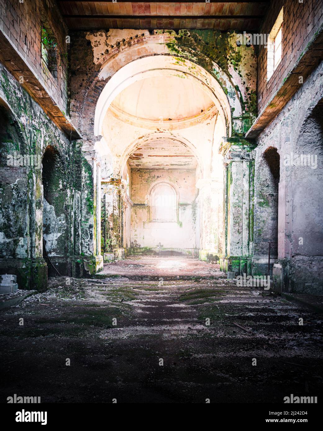 Abandoned Church Building in Decay in Italy Stock Photo - Alamy