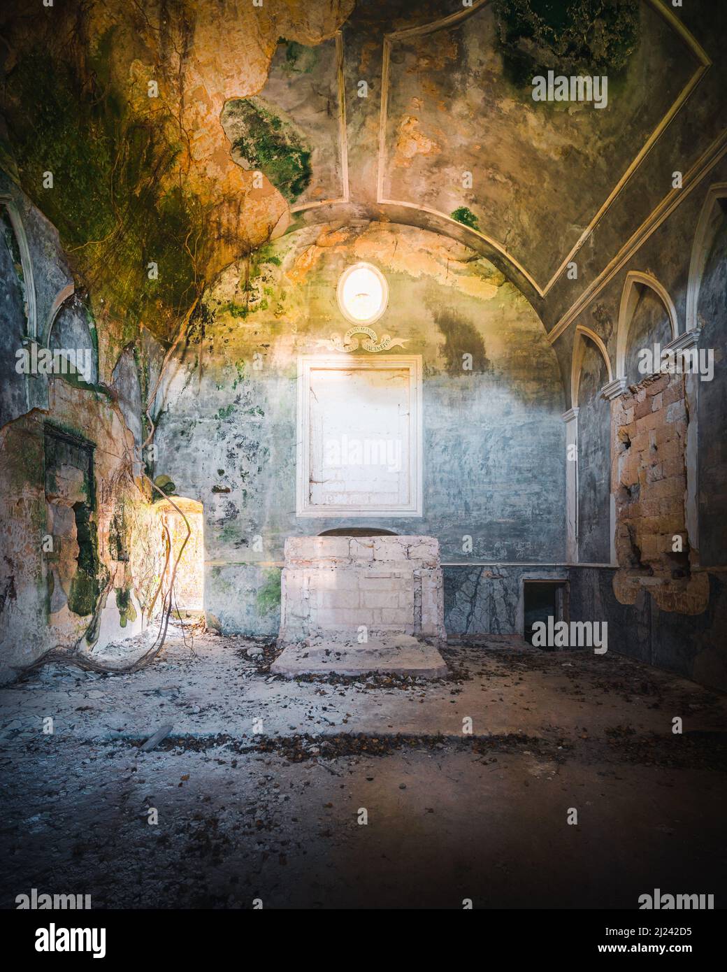 Abandoned Church Building in Decay in Italy Stock Photo - Alamy