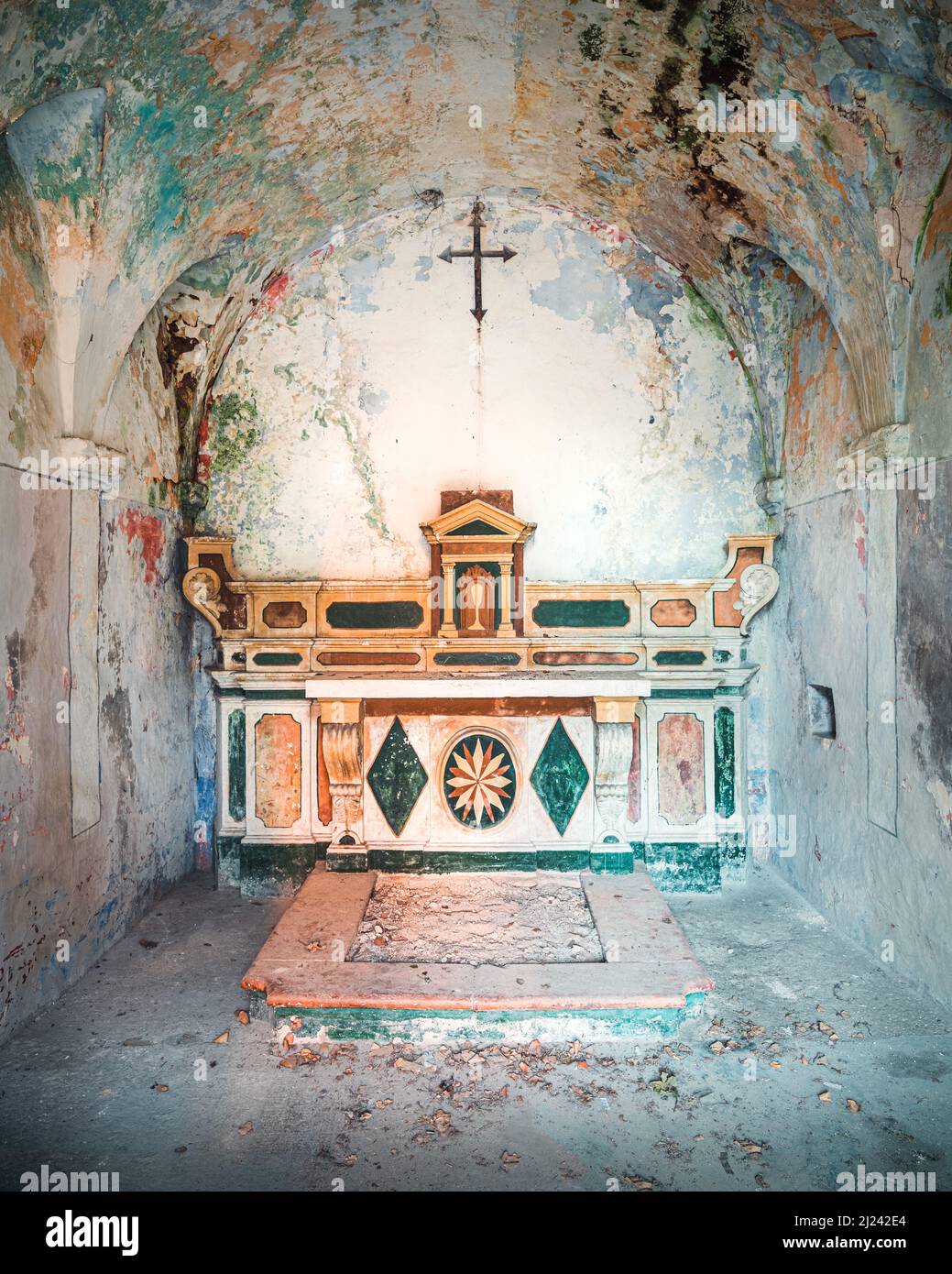 Abandoned Church Building in Decay in Italy Stock Photo - Alamy
